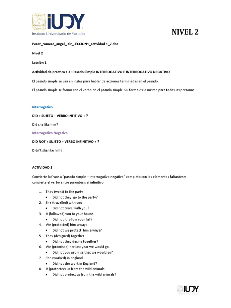 Perez - Romero - Angel - Jair - LECCION1 - Actividad 1 - 2 | PDF