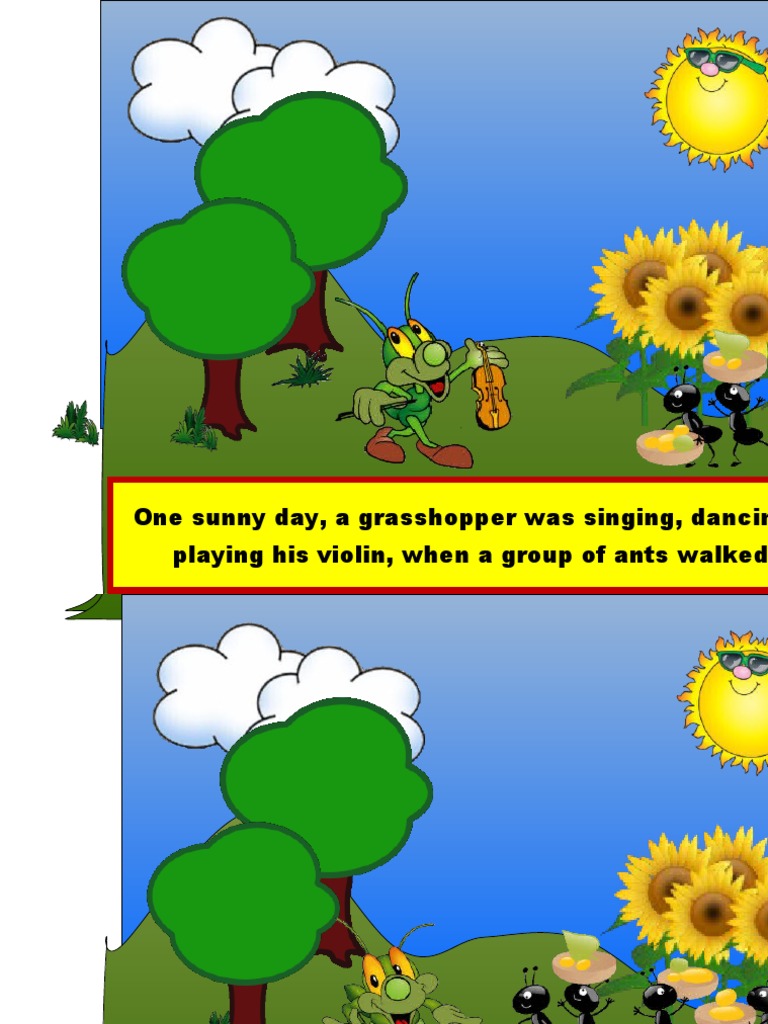 The Grasshopper and The Ants Flashcards | PDF