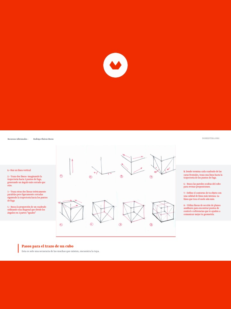 Pasos para El Trazo de Un Cubo | PDF