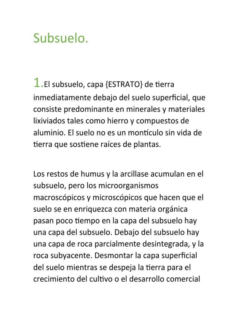 Subsuelo | PDF | Suelo | Minerales
