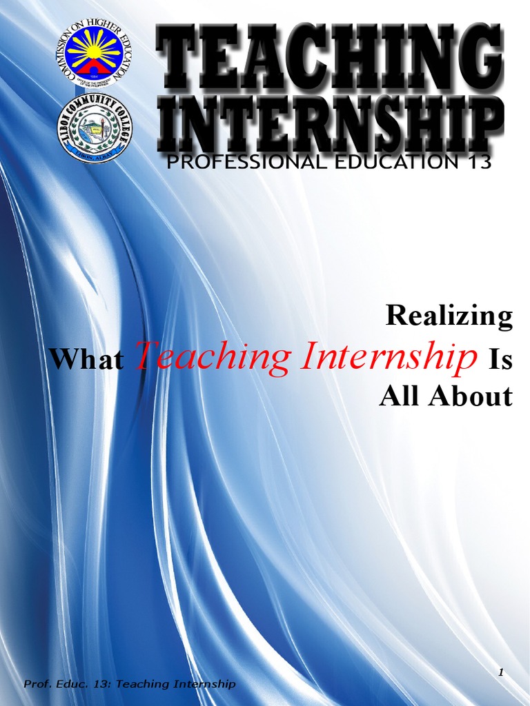 Teaching Internship Overview and Goals | PDF | Teachers | Bullying