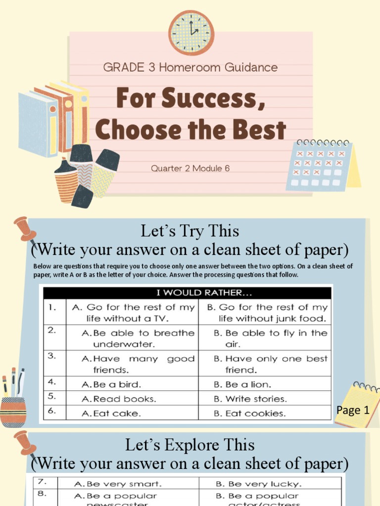 Grade 3 Homeroom Guidance Module 6 | PDF | Mind | Feeling