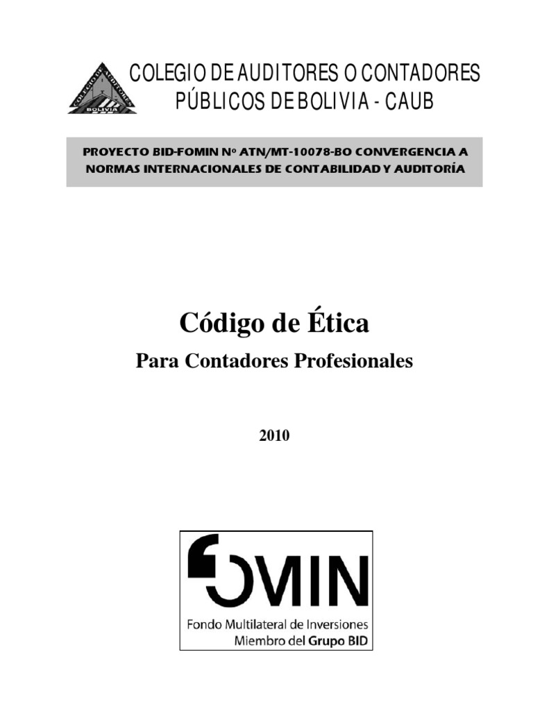 Código de Ética para Contadores Públicos - CAUB | PDF | Contador ...