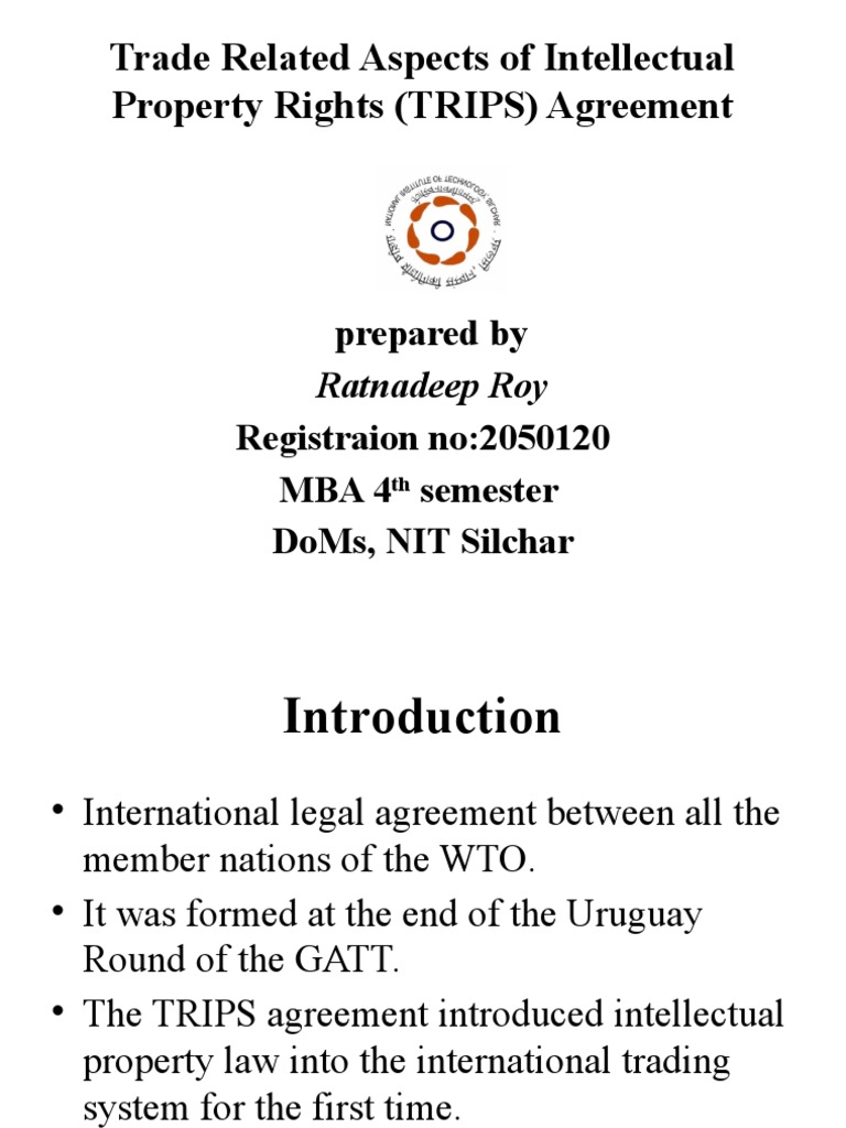 TRIPS Agreement Explained | PDF | Intellectual Property | World Trade ...