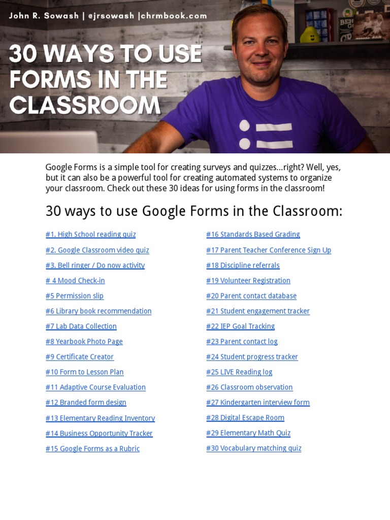 30 Ways To Use Google Forms in The Classroom | PDF | Individualized ...