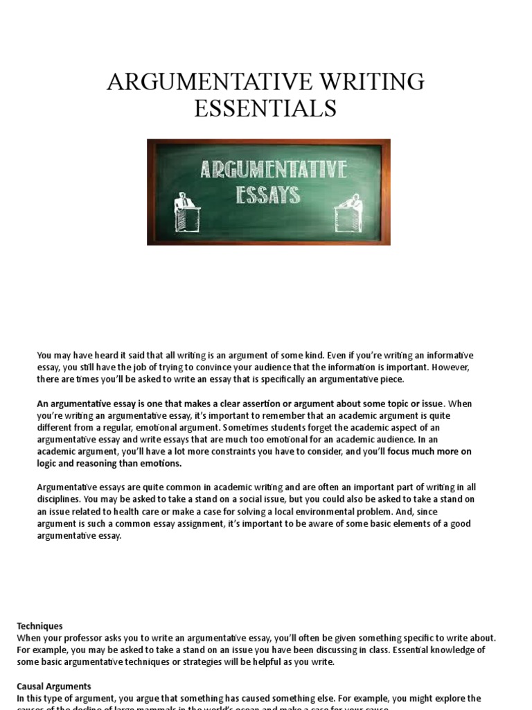 Academic Argument | PDF | Essays | Argument