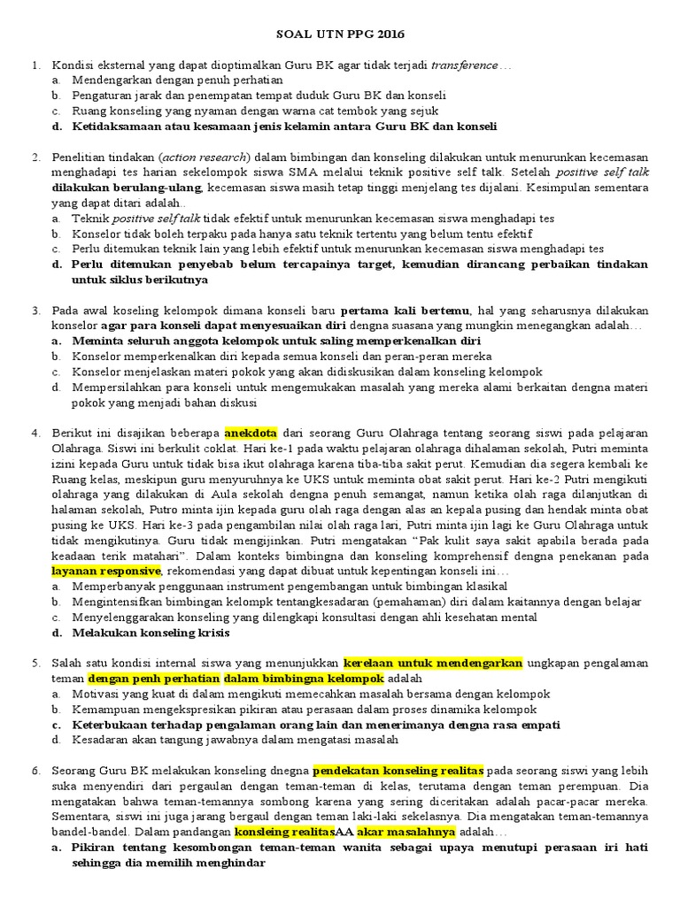 Soal Pedagogik 2017 EDIT | PDF