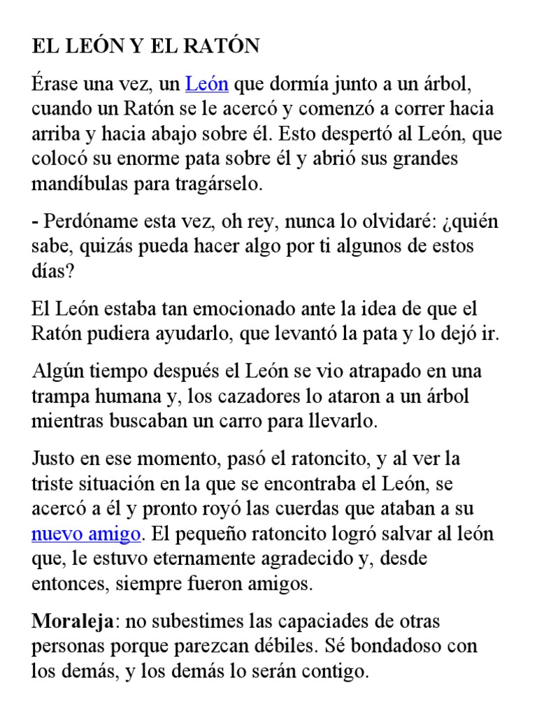 El León y El Ratón | PDF