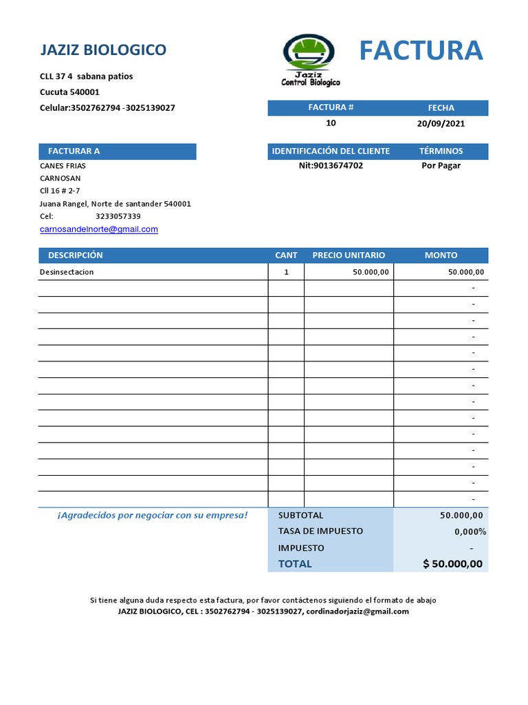 Fac10 Carnosan | PDF | Pagos | Impuestos