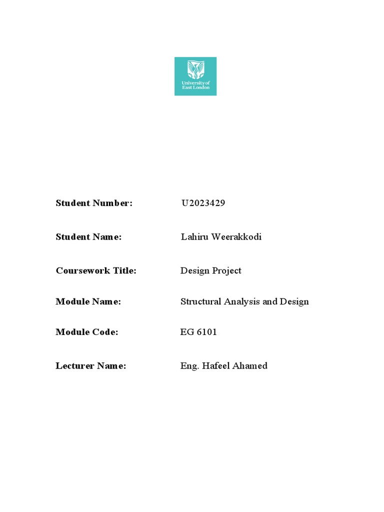 Design Project Report for a Three Story Residential Building in ...