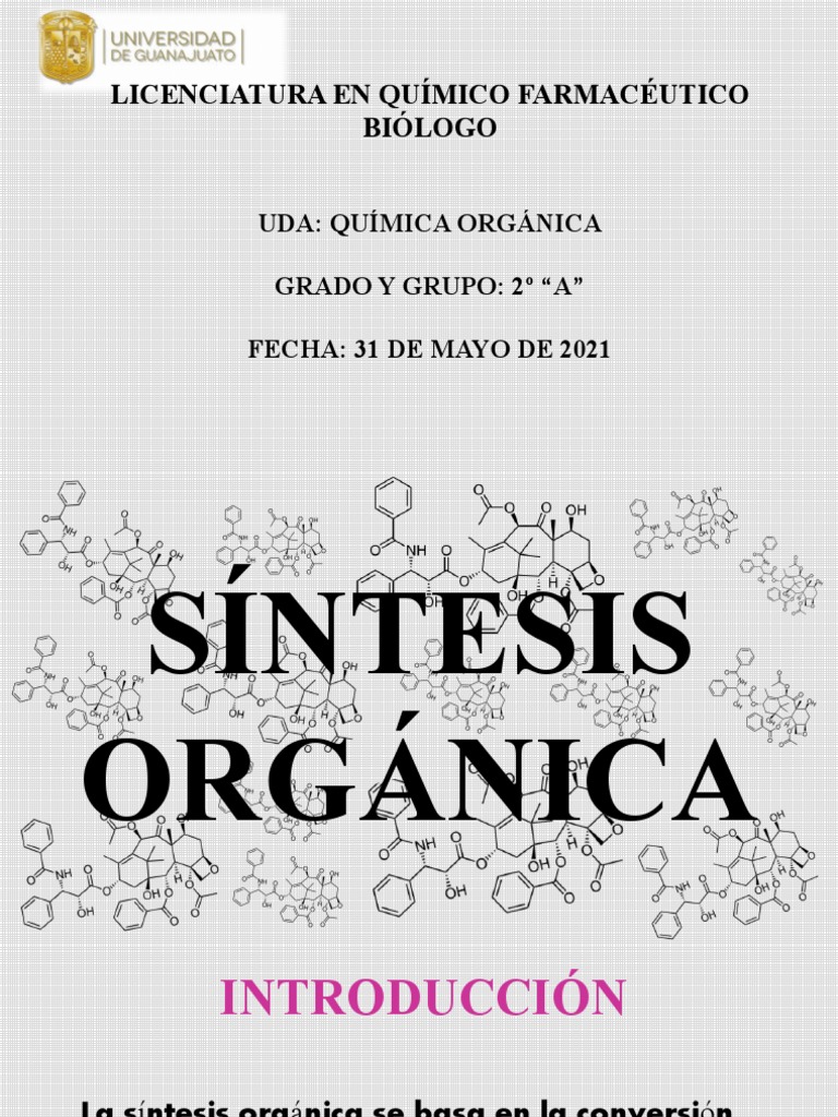 Sintesis Organica | PDF | Síntesis orgánica | Hidrogenación