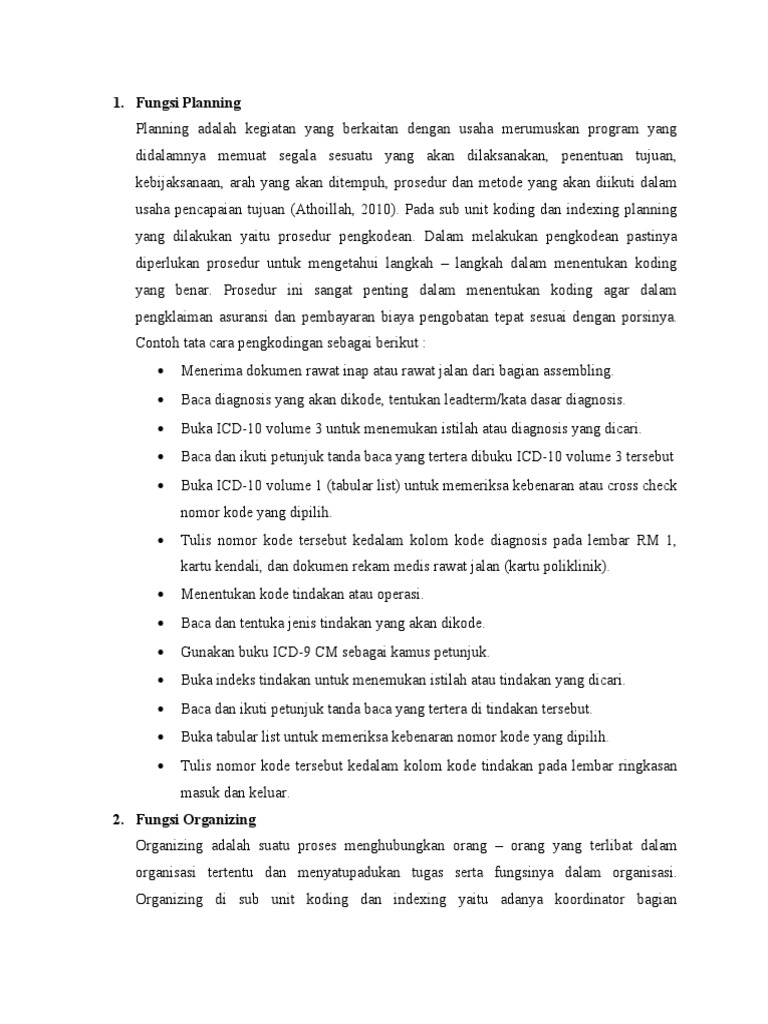 Prosedur Koding dan Pengelolaan Rekam Medis | PDF