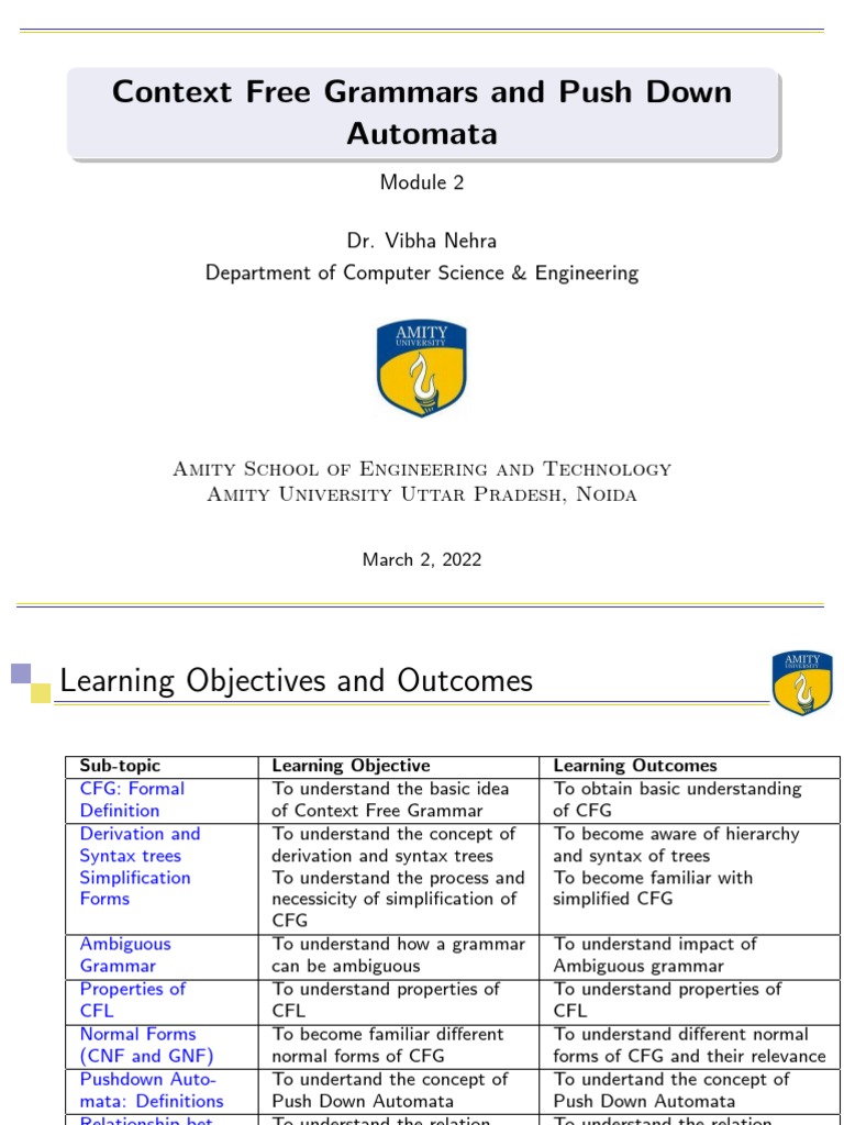 Module2 Theory of Computation | PDF | Language Mechanics | Metalogic