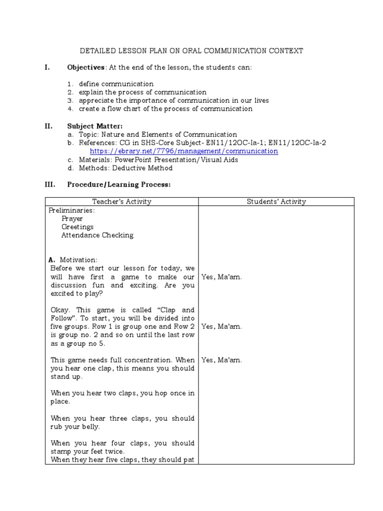Task 2-LP On Oral Comm - Mbbufi | PDF | Communication | Information