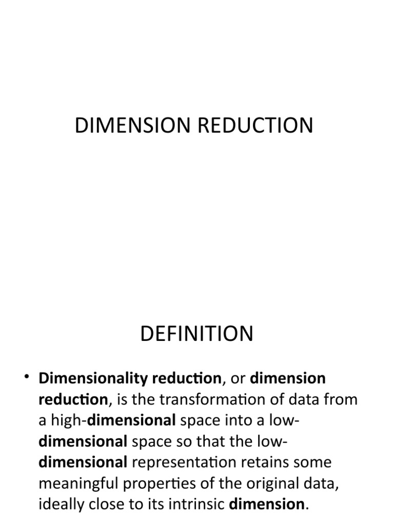 Dimension Reduction | PDF | Principal Component Analysis | Eigenvalues And Eigenvectors