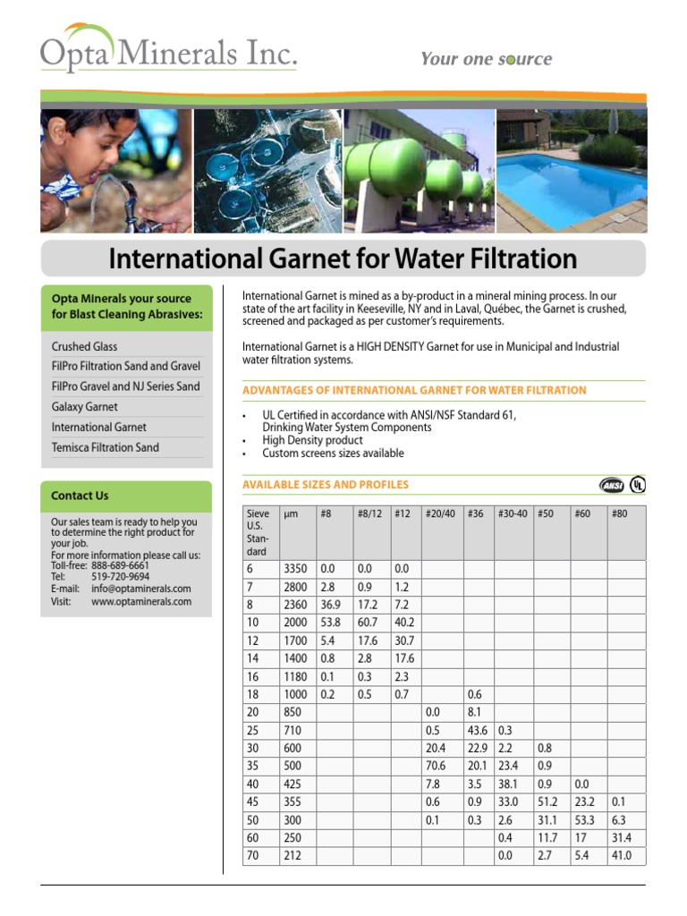 GARNET OPTA MINERALS | PDF | Oxide | Silicon Dioxide