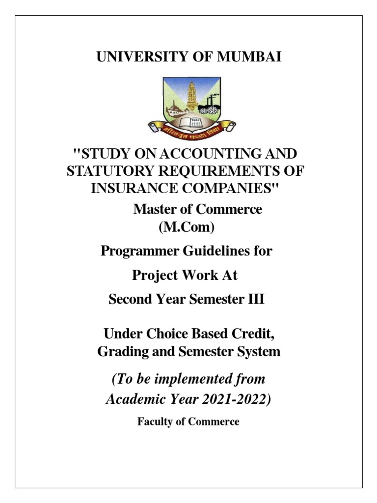 8112 Study On Accounting and Statutory Requirements of Insurance ...