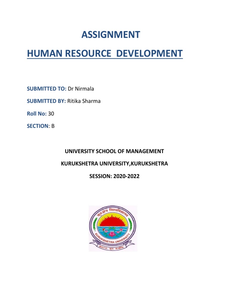 Human Resource Development ASSIGNMENT | PDF | Organizational Culture ...