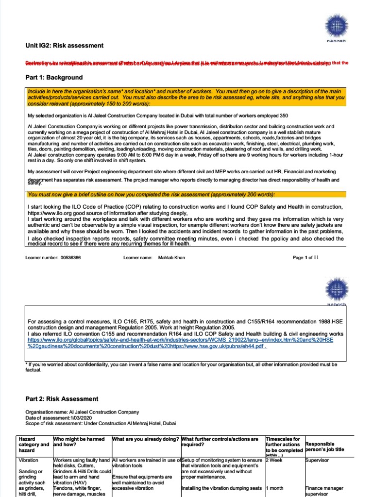 PDF Unit Risk Assessment | PDF