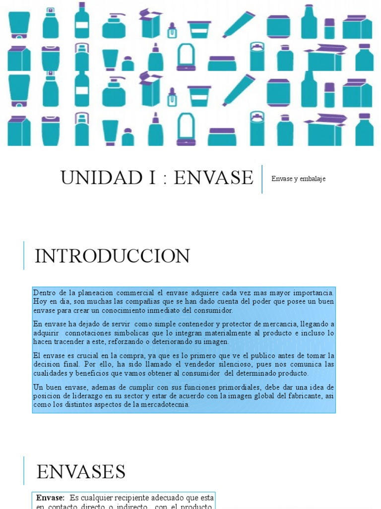 Unidad 1 Envase | PDF | Producto (Negocio) | Marketing