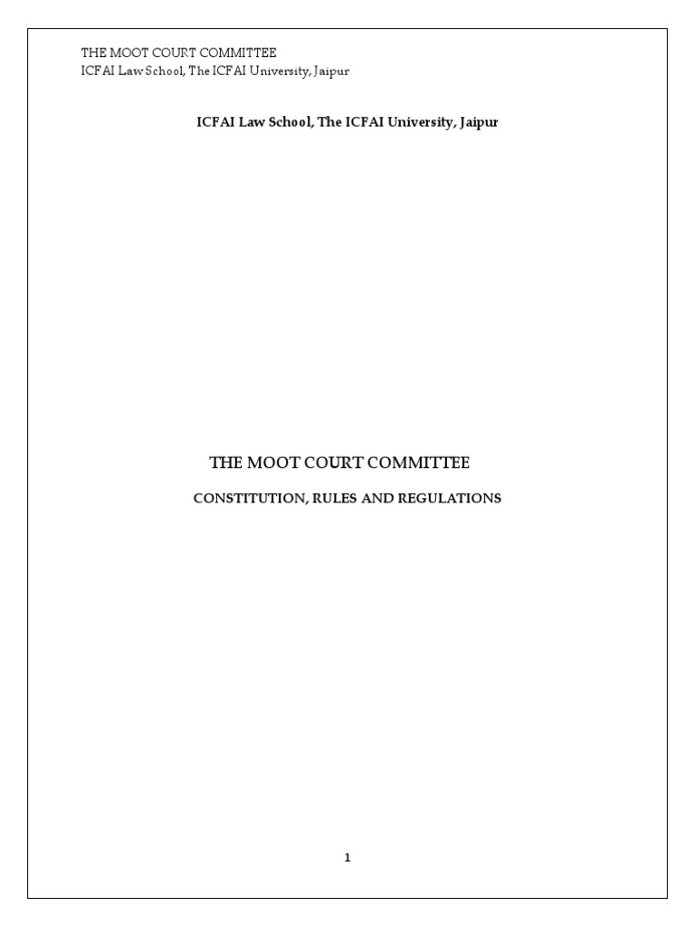 Constitution of Moot Court Commitee | PDF | Public Sphere | Constitutional Law