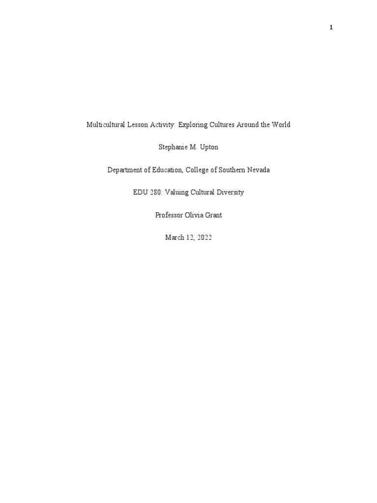 Exploring Cultures Around The World | PDF