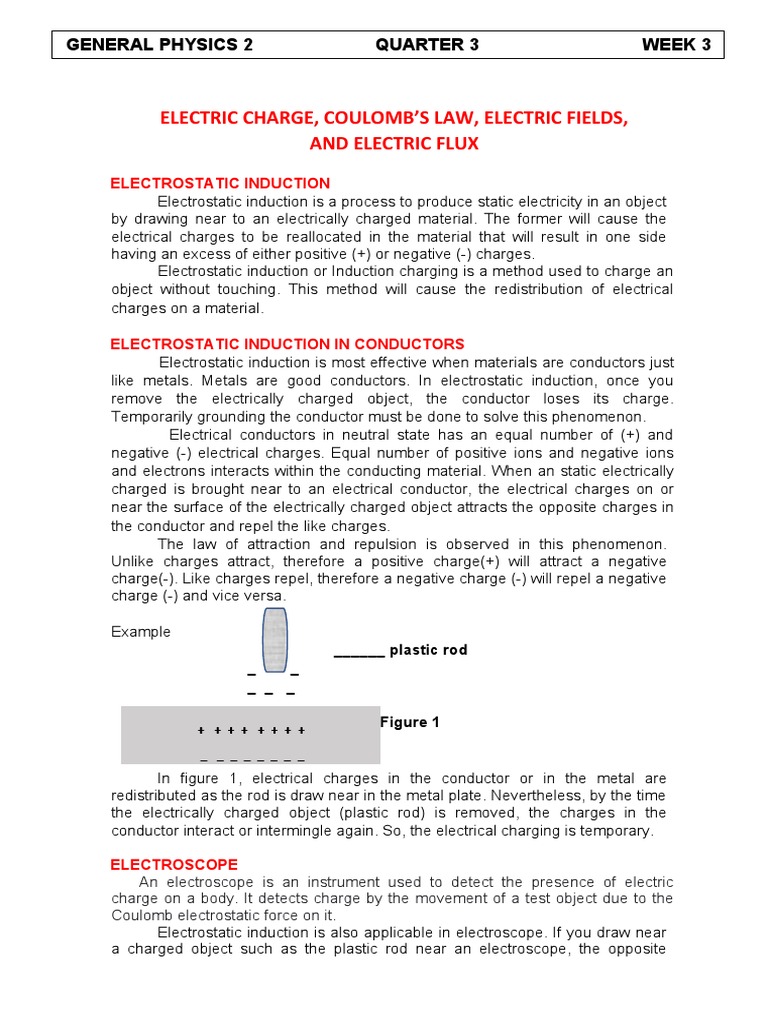 Electric Charge, Coulomb'S Law, Electric Fields, and Electric Flux ...