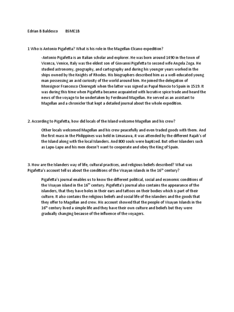 Activity 3 Magellans Voyage Around The World | PDF | History