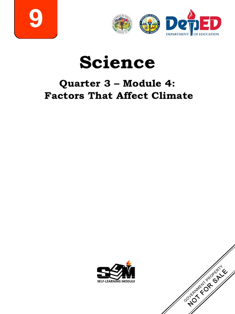 Science: Quarter 3 - Module 4: Factors That Affect Climate | PDF ...