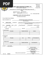 BIR Certificate of Donation (2322) | PDF | Book Value | Depreciation