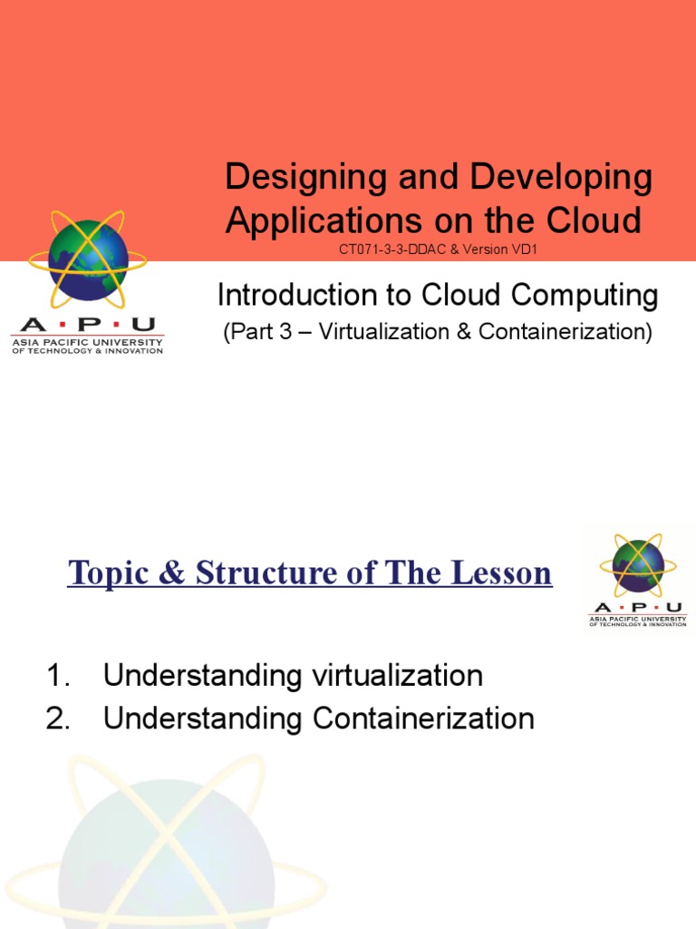 Lecture - Virtualization and Containerization | PDF | Virtualization | Desktop Virtualization