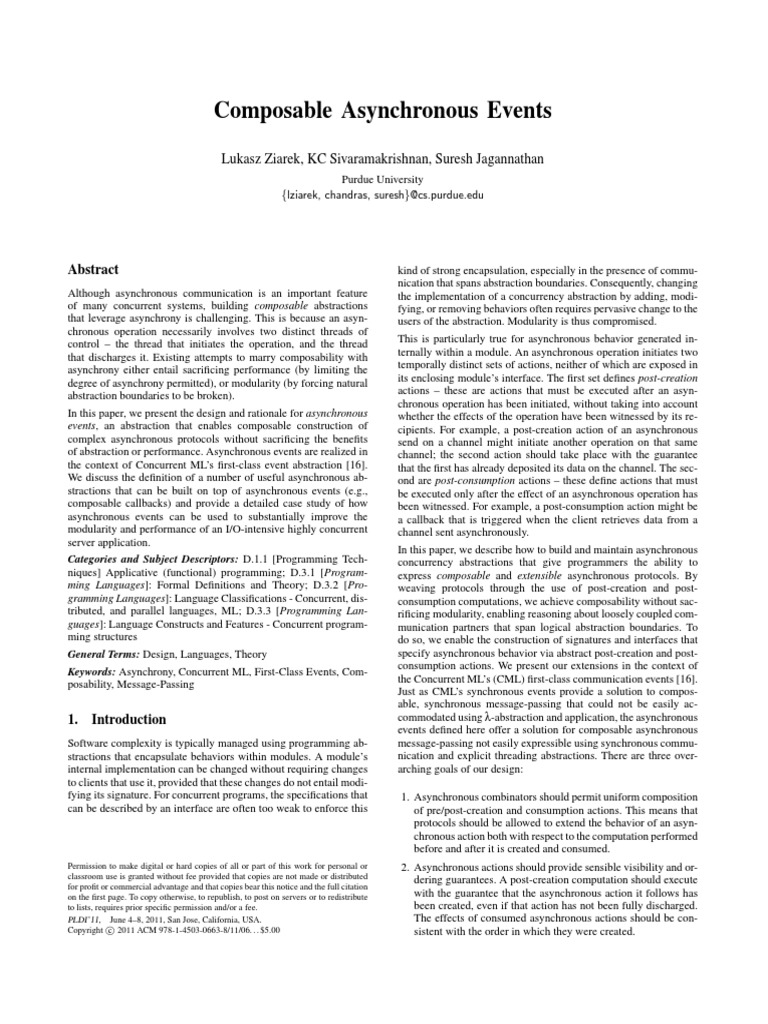 Pldi 11 | PDF | Message Passing | Callback (Computer Programming)