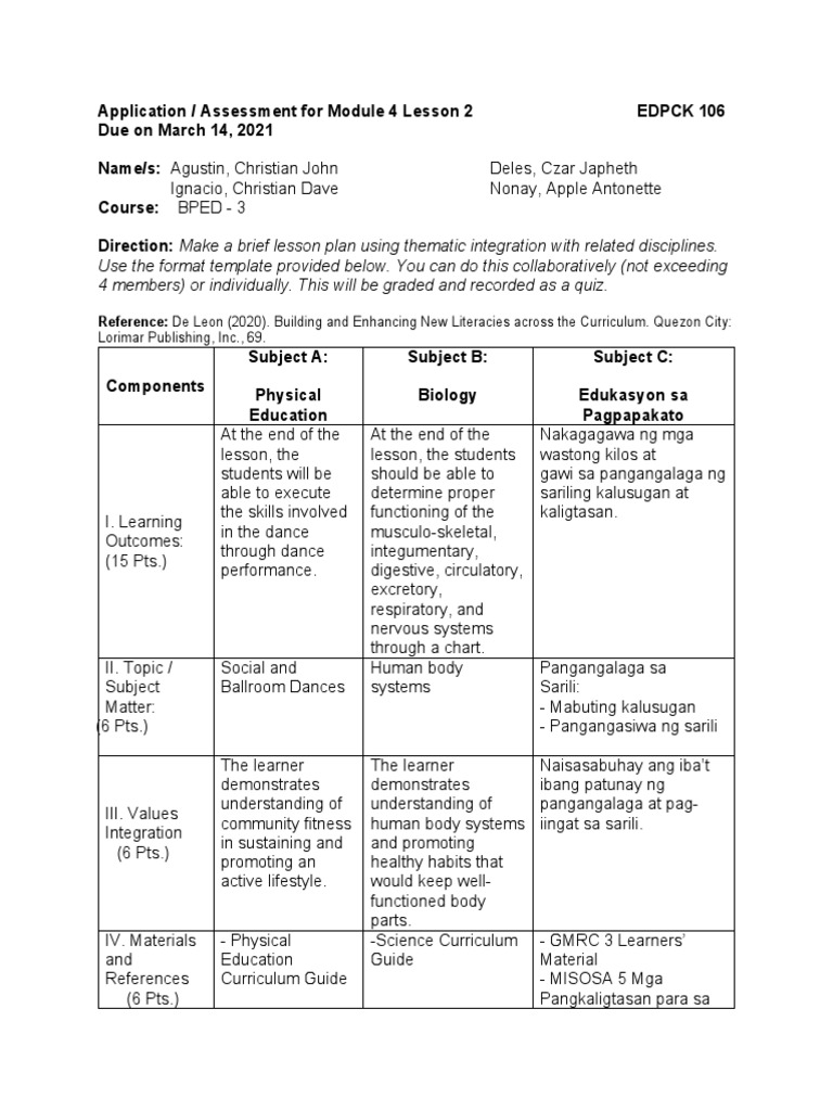 Thematic Lesson Plan for Young Learners | PDF | Learning | Pedagogy