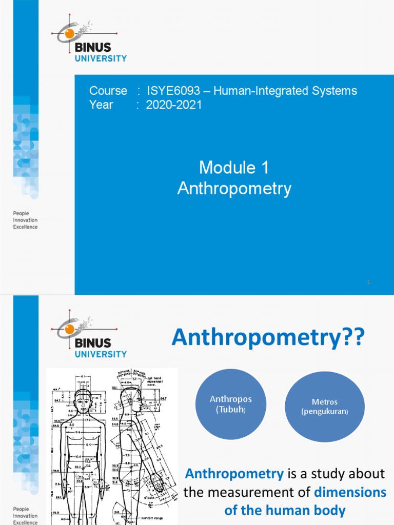 Module 1 Anthropometry | PDF