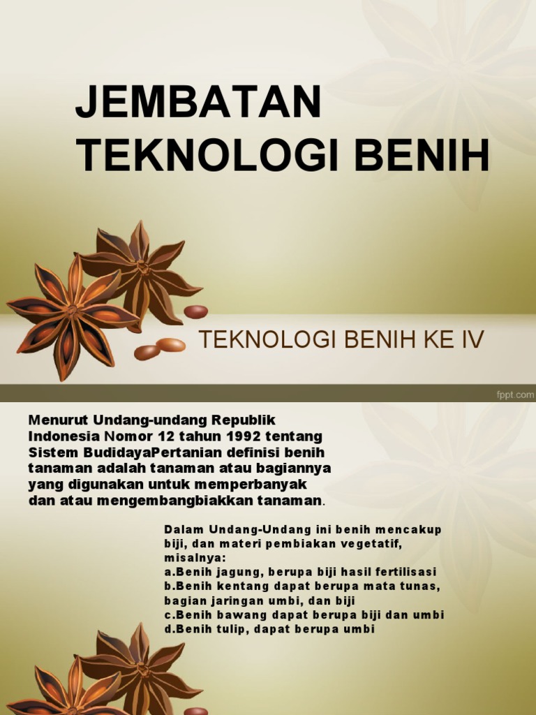 Tek Benih Sebagai Jembatan | PDF