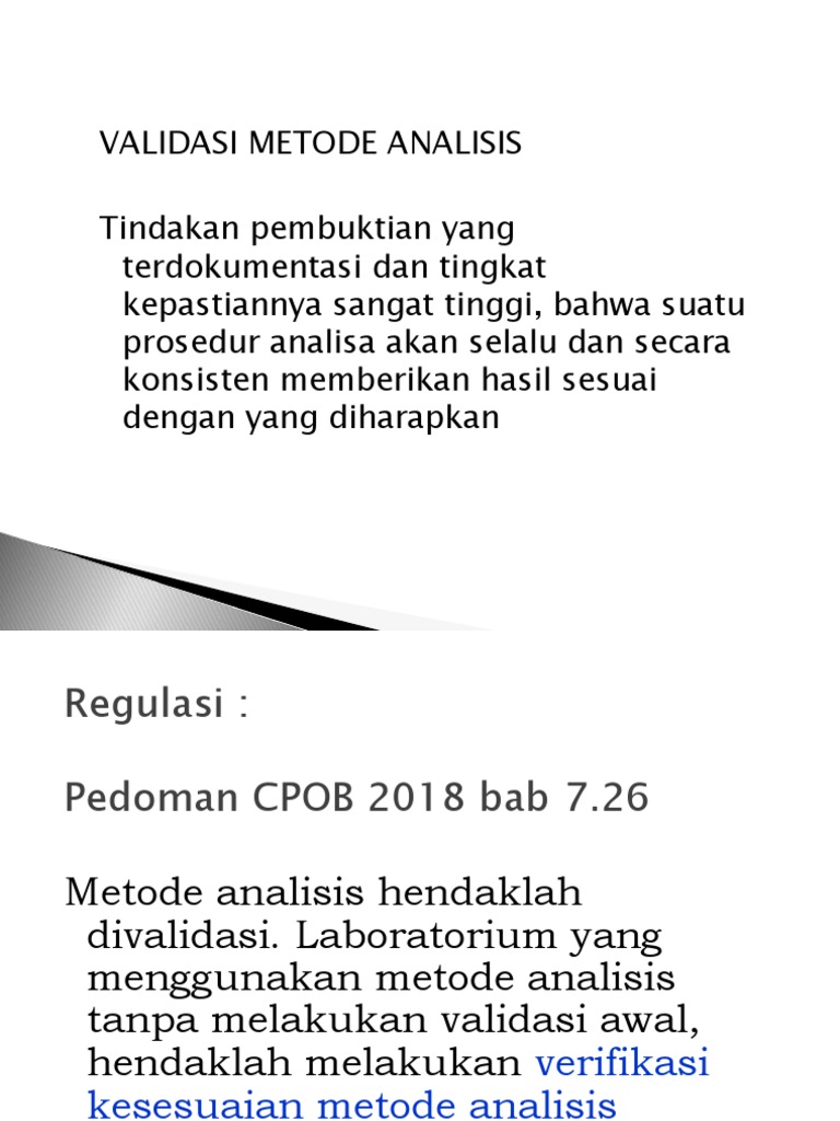 Validasi Metode Analisa | PDF