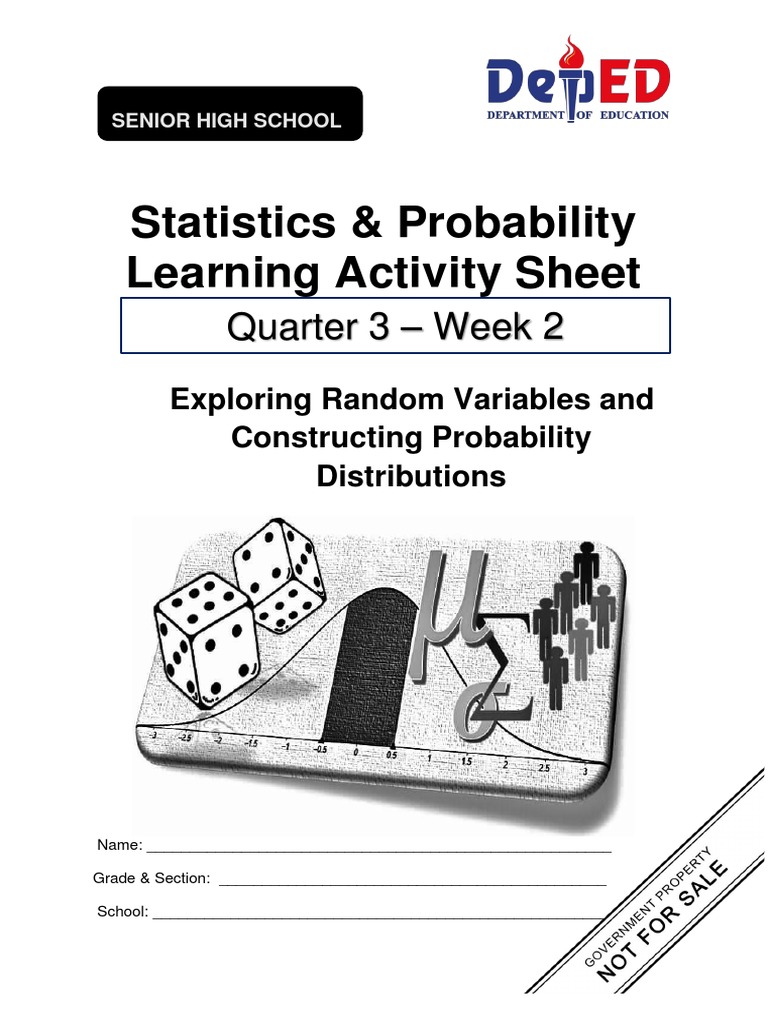 Statistics & Probability Learning Activity Sheet: Quarter 3 - Week 2 | PDF | Probability ...