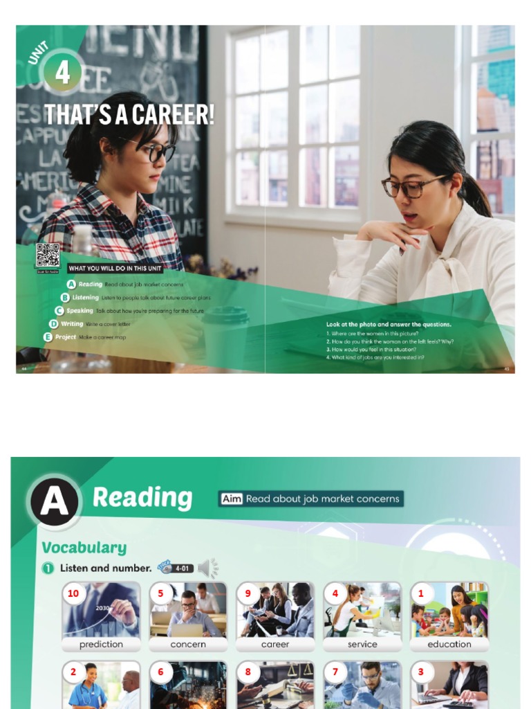 ม.4 New Frontier Unit 4 That's a CAREER-KEY | PDF