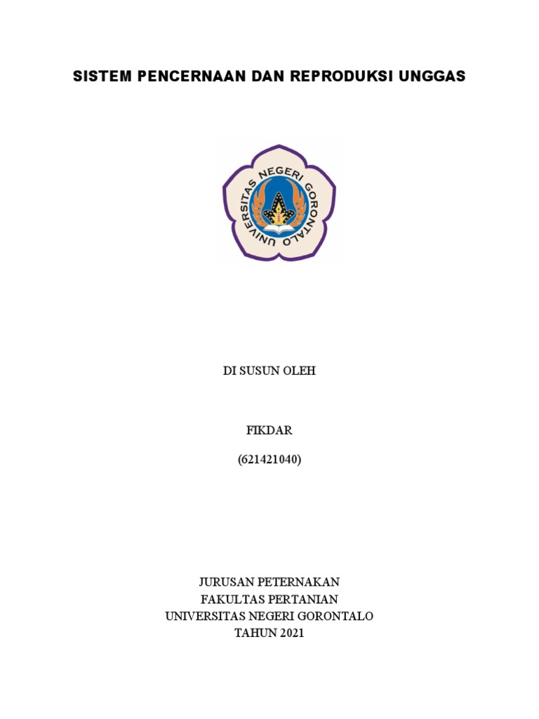 Sistem Pencernaan Dan Reproduksi Unggas Riswan | PDF | Kajian Bahasa Asing