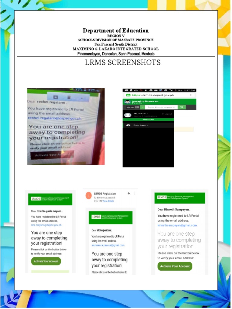 Lrms Reports 2019-2020 | PDF