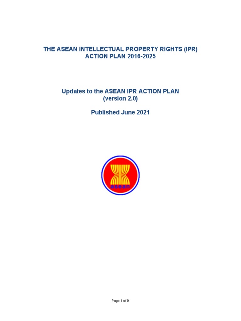 ASEAN IPR Action Plan 2016-2025 v2.0 | PDF | Intellectual Property ...