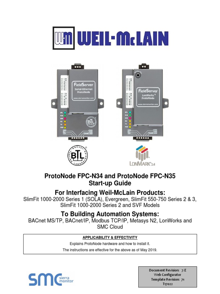 Protonode Fpc-N34 and Protonode Fpc-N35 Start-Up Guide For Interfacing ...