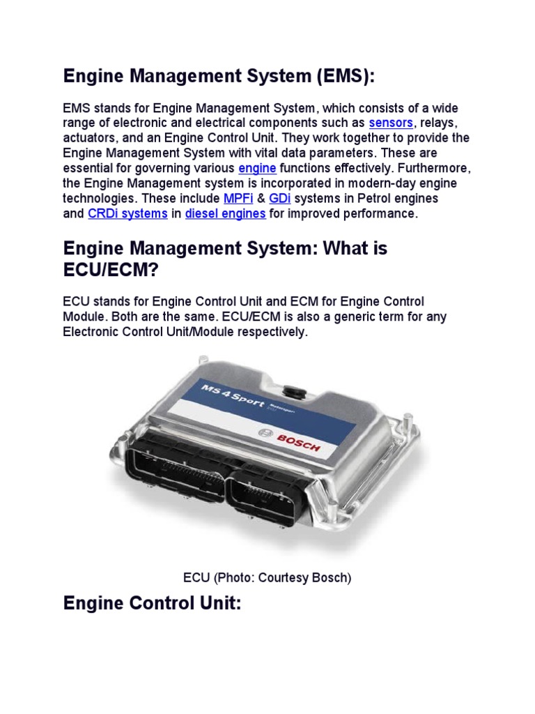 Engine Management System (Ems) :: Sensors Engine Mpfi Gdi Crdi Systems ...