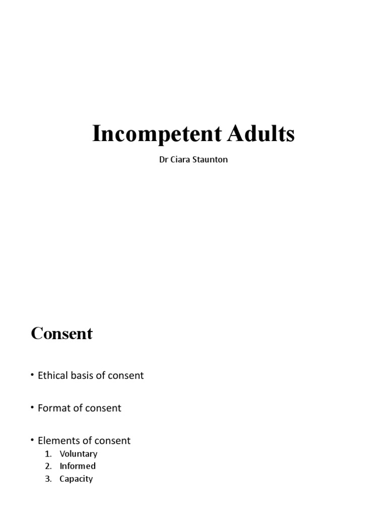 Incompetent Adults - For Upload | PDF | Career & Growth