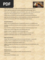 Traditional English Restaurant Menu | PDF | Dumpling | Curry