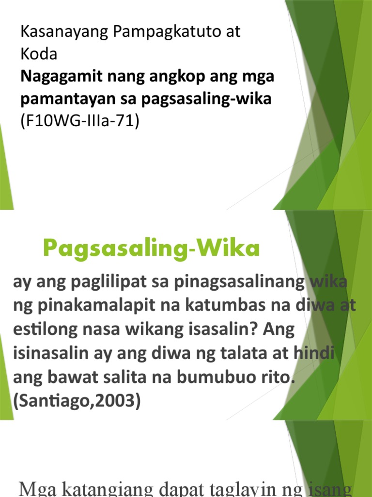 Pagsasaling Wika | PDF
