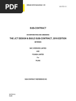 JCT Standard Building Sub-Contract With Sub-Contractor's Design - Agreement 2016 | PDF ...