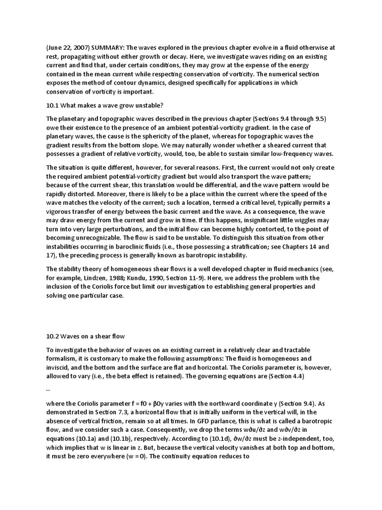 Barotropic | PDF | Fluid Dynamics | Waves