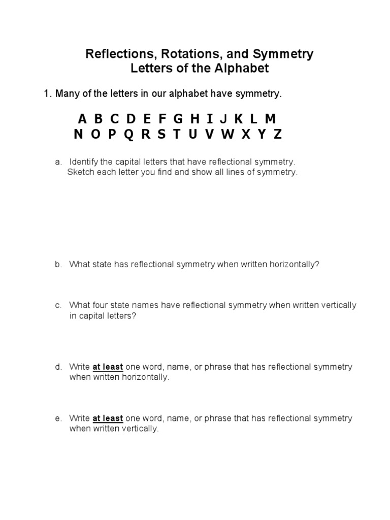 Alphabet | PDF | Symmetry | Alphabet