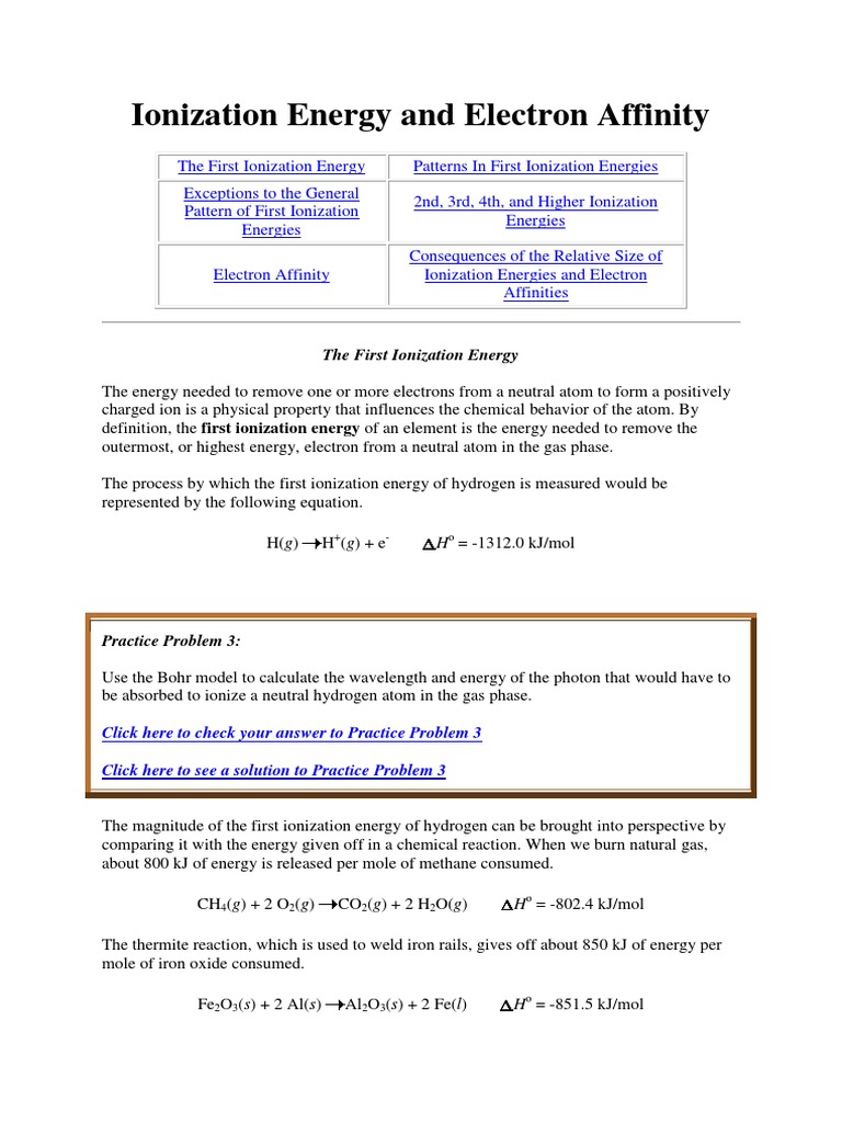 Ionization Energy and Electron Affinit2 | PDF | Ion | Atomic Orbital